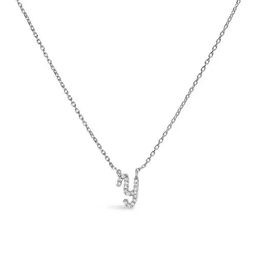 HAUS OF BRILLIANCE 10k Gold Diamond Accent Initial Pendant Necklace - White | Y